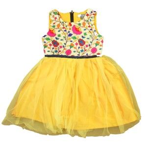 ATUN | Dresses | Atun Girls Yellow Pink Floral Special Occasion Dress ...